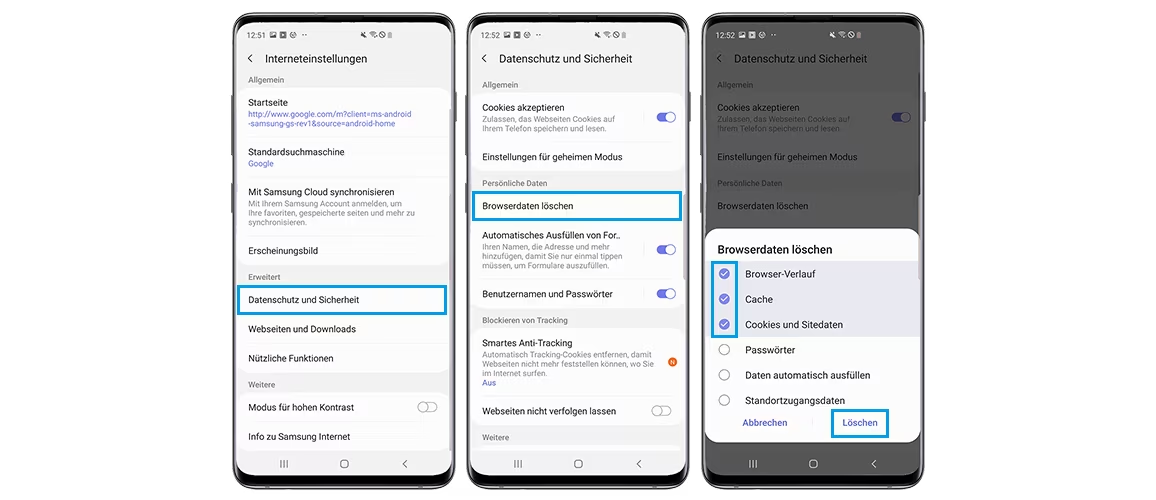 Samsung Browser Cache leeren / löschen – energetisch.fit WIKI